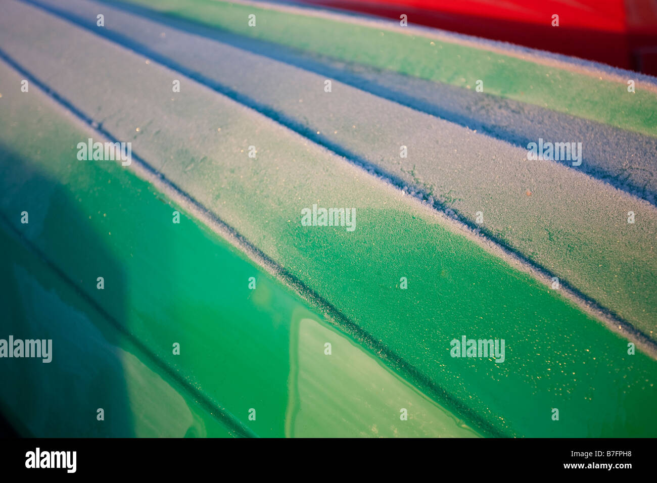 Green frosty fiberglass rowboat / skiff / dinghy hull Stock Photo - Alamy