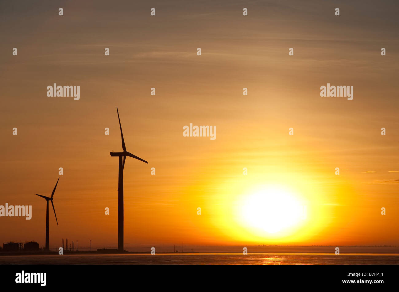 WinWind ' s 3 MW wind turbines at seashore , Finland Stock Photo - Alamy