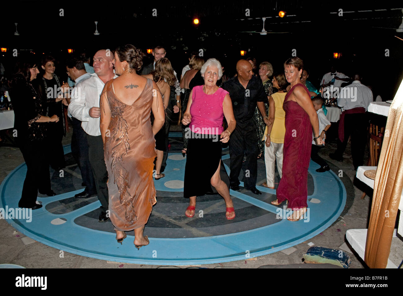 Party goers dancing at New Year Party at Tamarind Dec 31 2008 Mombasa ...