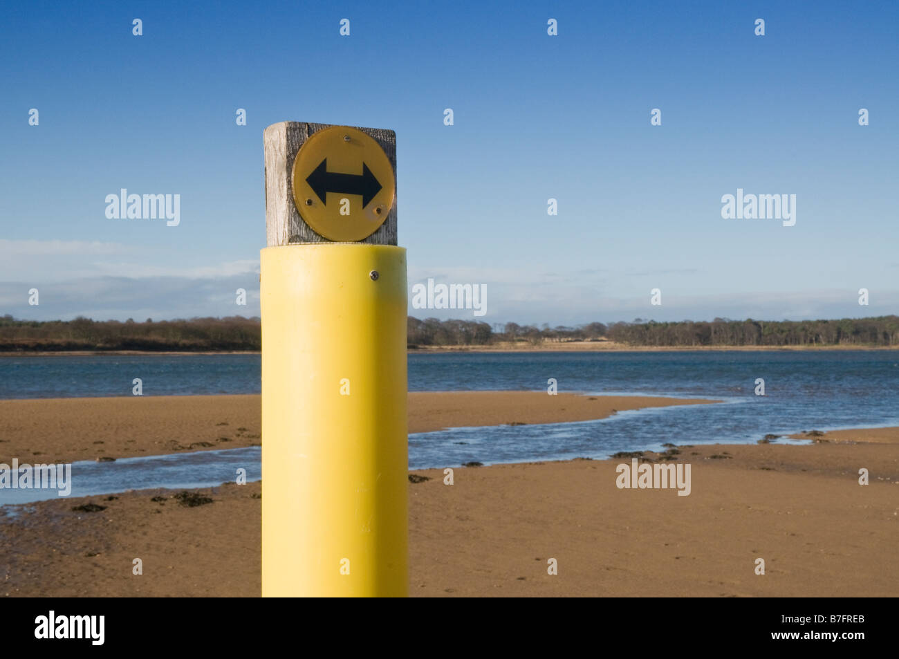 Direction sign for the John Muir Way long distance footpath, Scotland ...