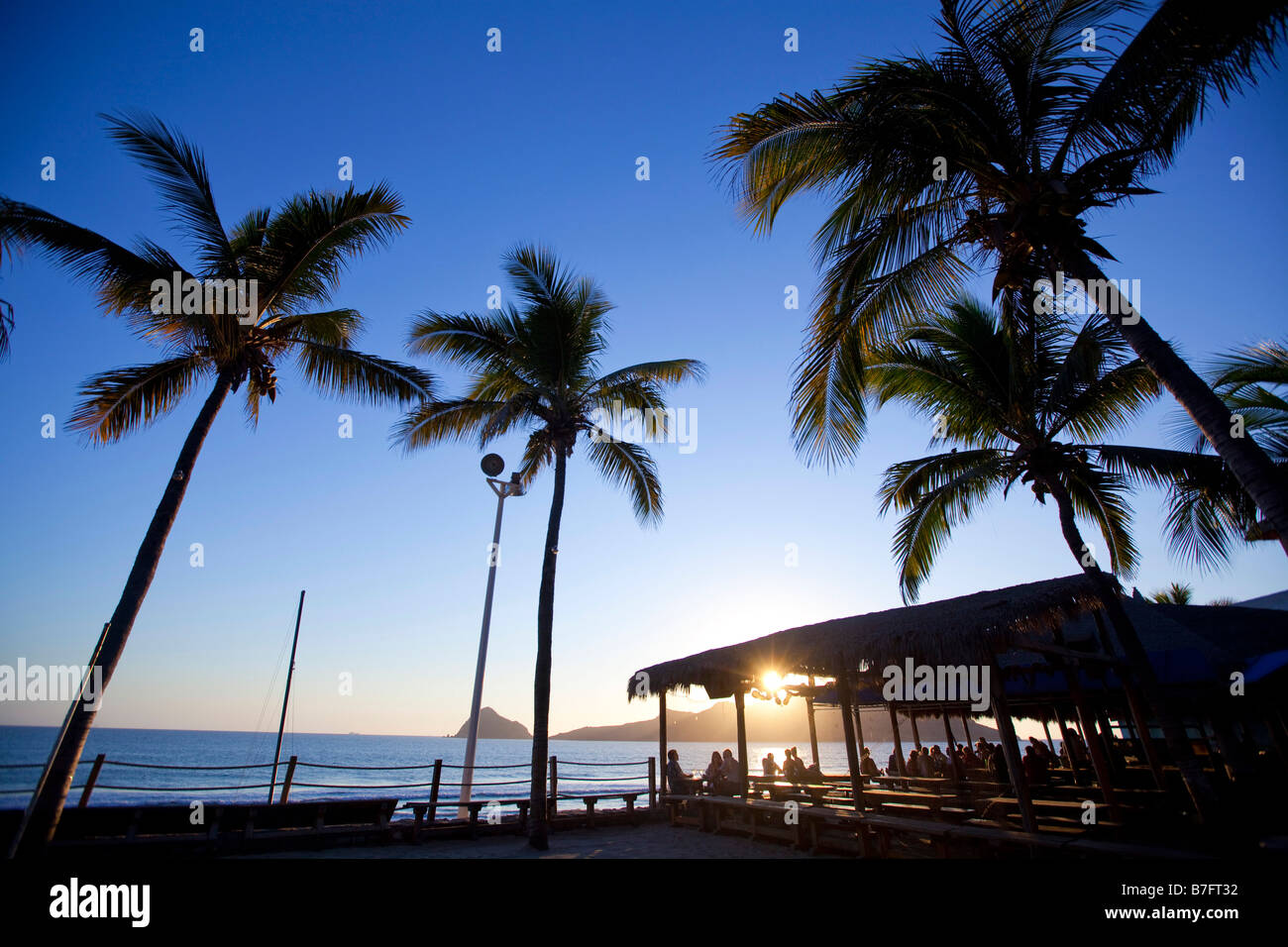 Sunset Golden Zone Mazatlan Sinaloa Mexico Stock Photo - Alamy