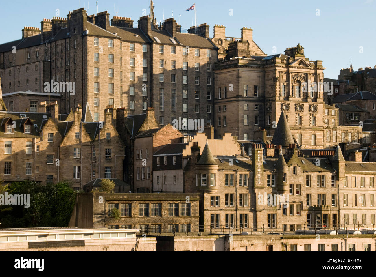 Edinburgh buildings just before sunset Stock Photo - Alamy