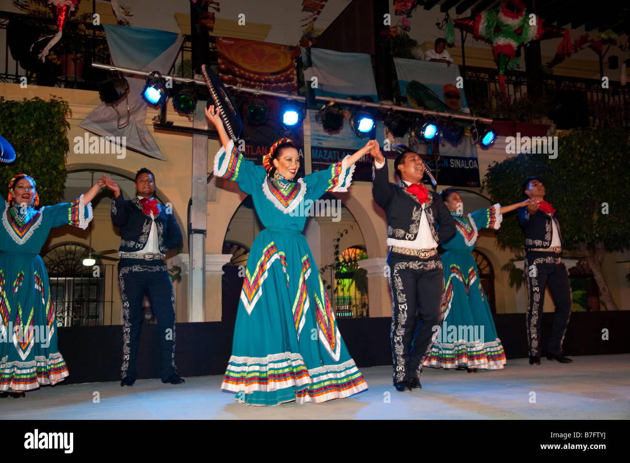 Dancing Old Town Plaza Machado Mazatlan Sinaloa Mexico Stock Photo - Alamy