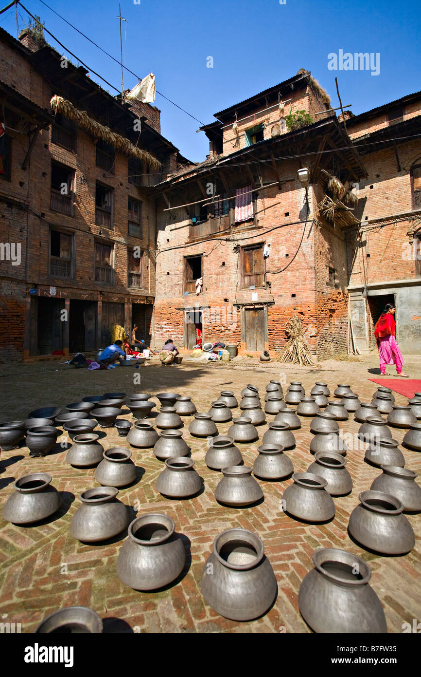 Pottery Square, Bhaktapur, Nepal, Asia Stock Photo - Alamy