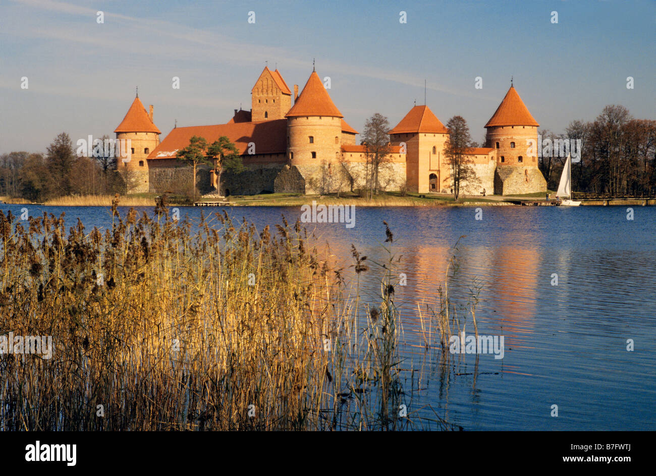 Island Castle at Lake Galve in Trakai Lithuania Stock Photo - Alamy