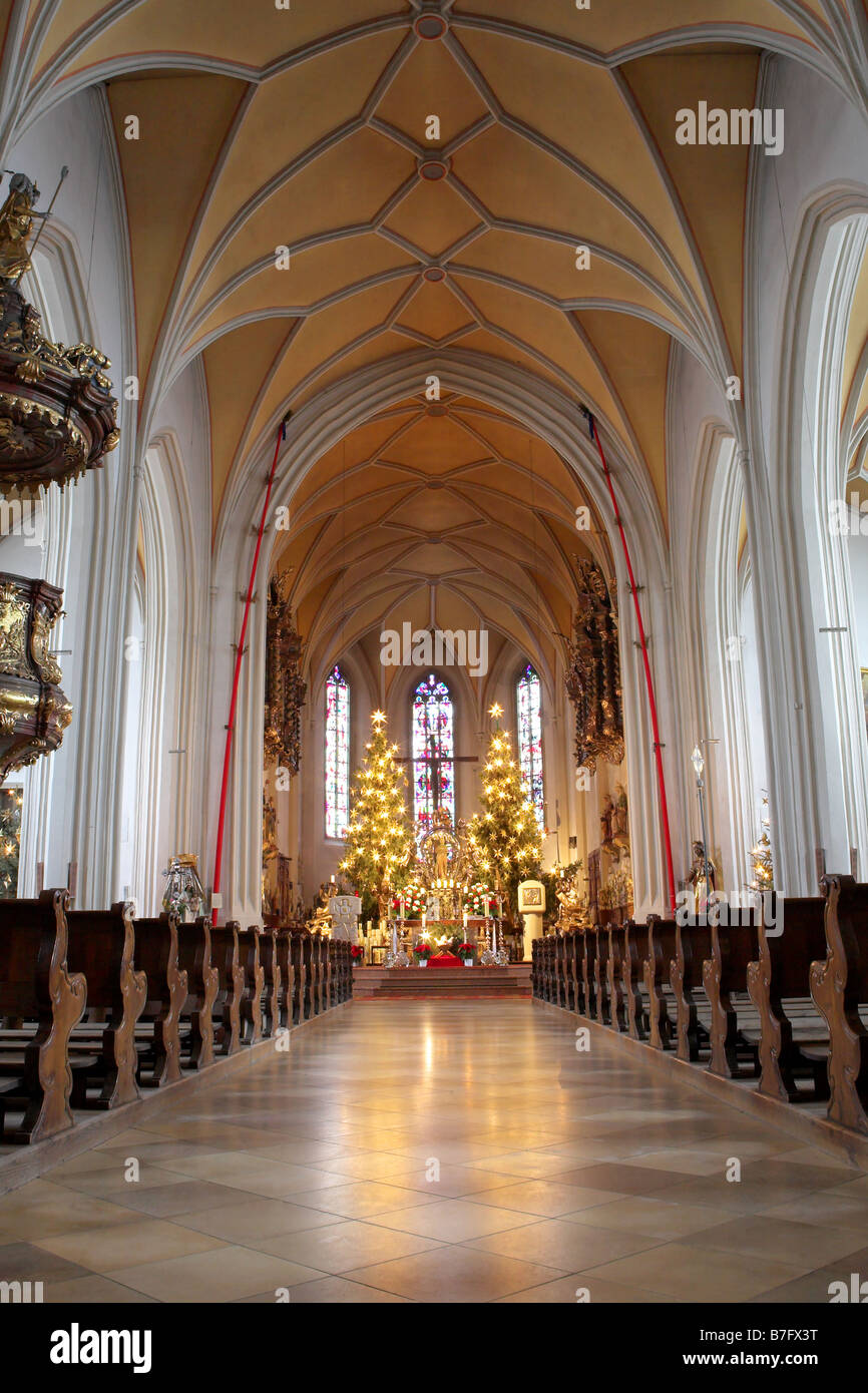 Interior of church in Kirchberg Germany Stock Photo - Alamy