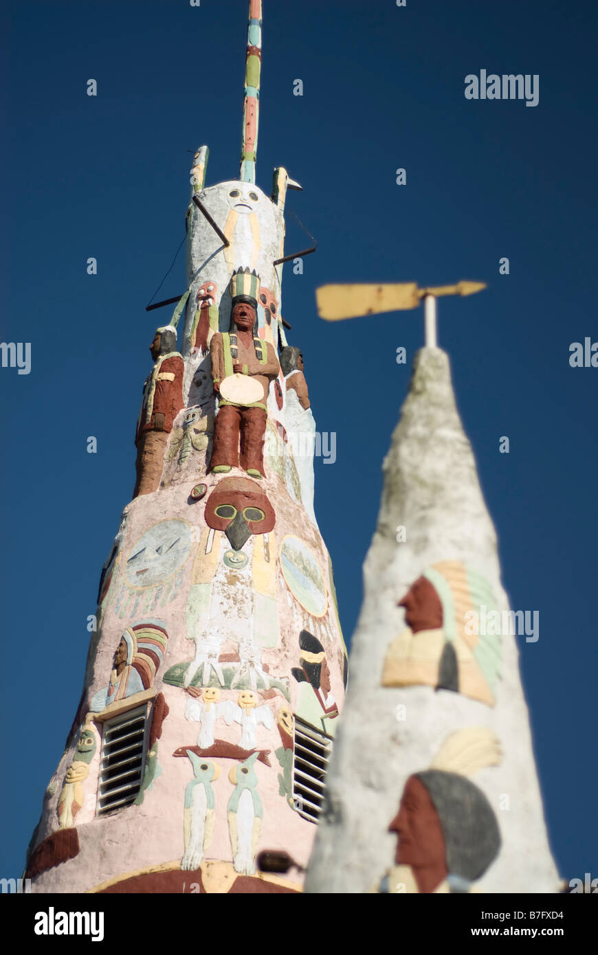 Ed Galloway's Totem Pole Park, Foyil, Oklahoma, USA Stock Photo - Alamy