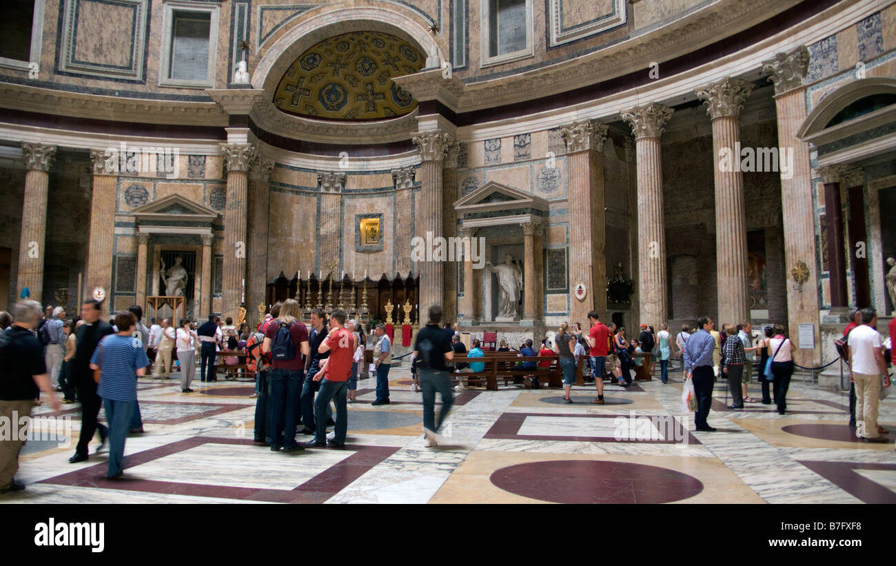 Interior of the Pantheon Rome Italy Stock Photo - Alamy