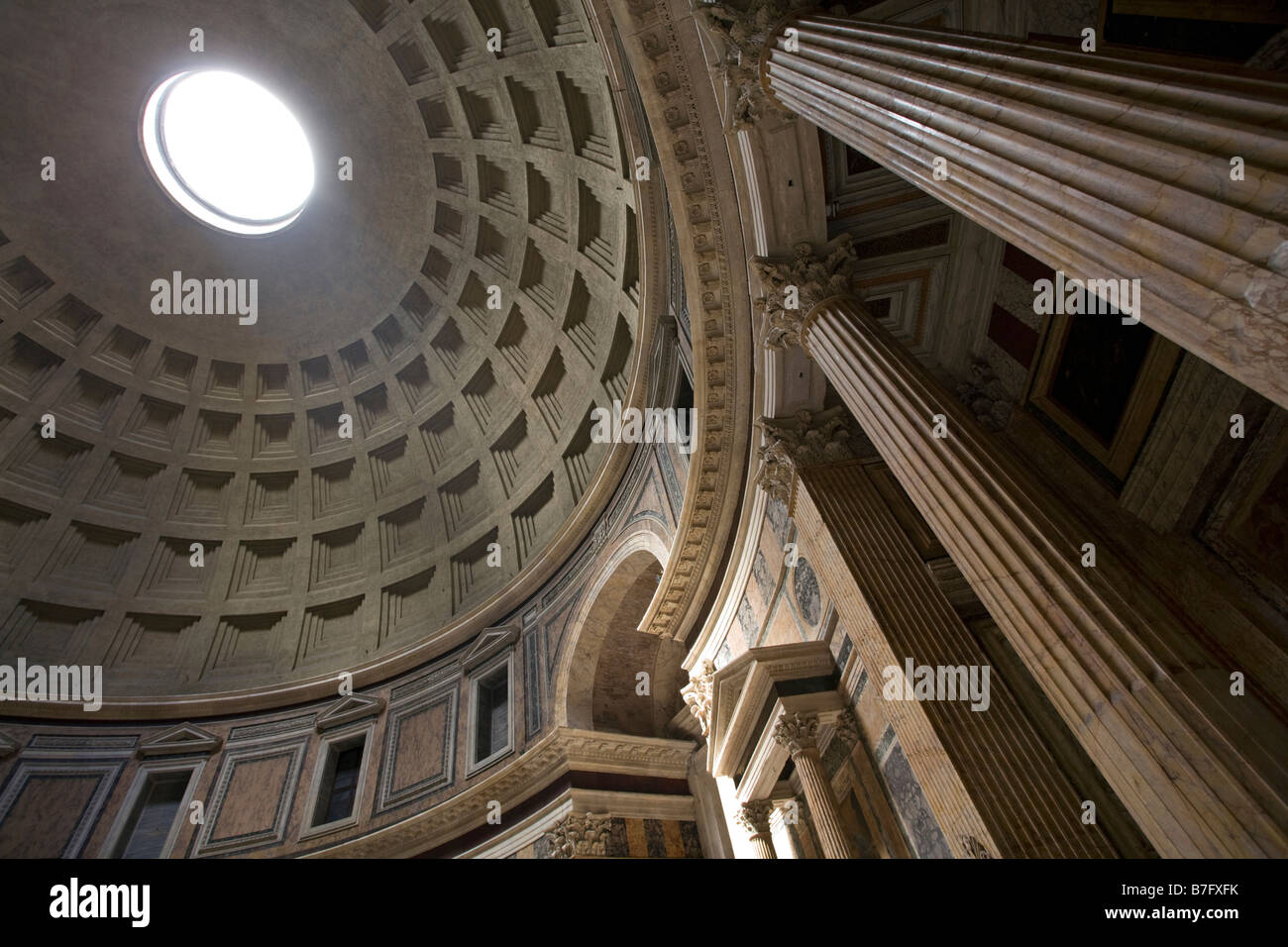 Interior of the Pantheon Rome Italy Stock Photo - Alamy