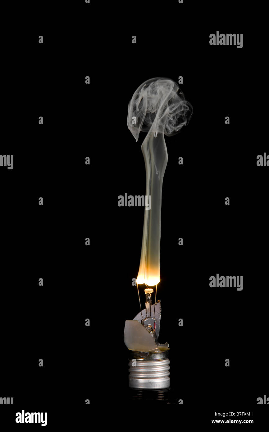 A burning light bulb Stock Photo - Alamy