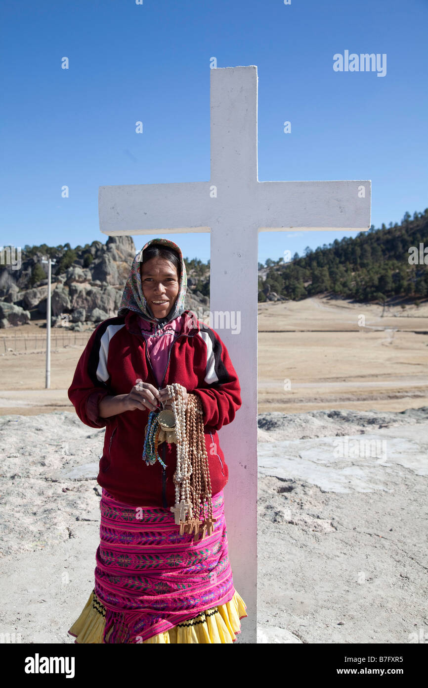 Tarahumana indian woman Valley Arareko Church Creel Copper Canyon ...