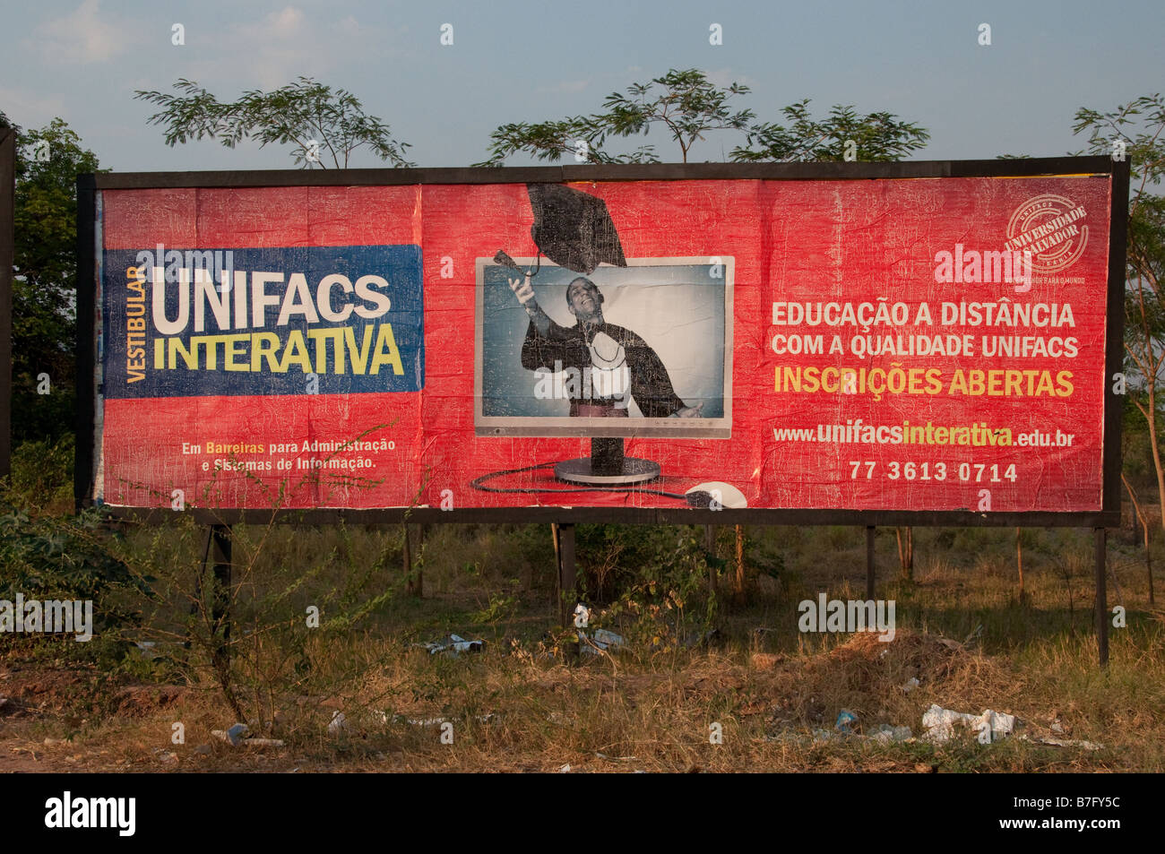 University advertising billboard Stock Photo - Alamy