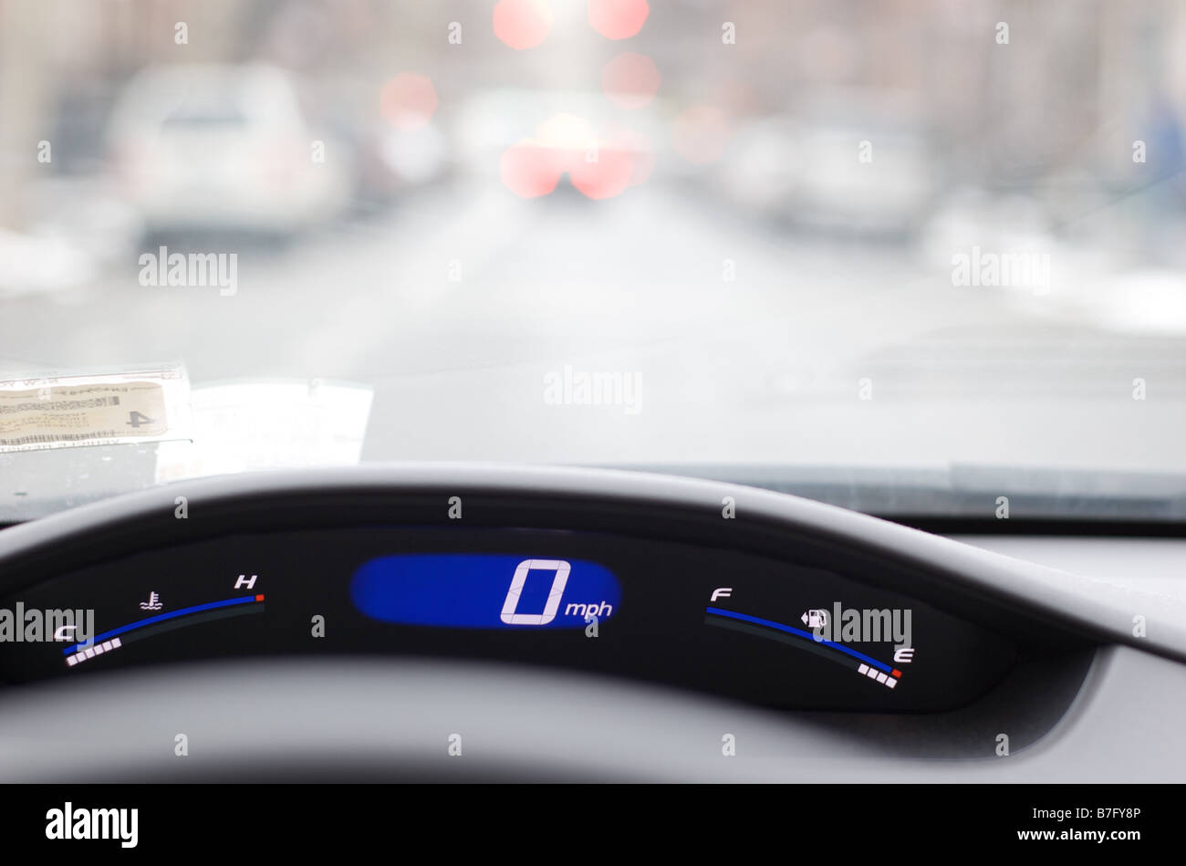Closeup of Speedometer during Rush Hour Traffic Stock Photo - Alamy