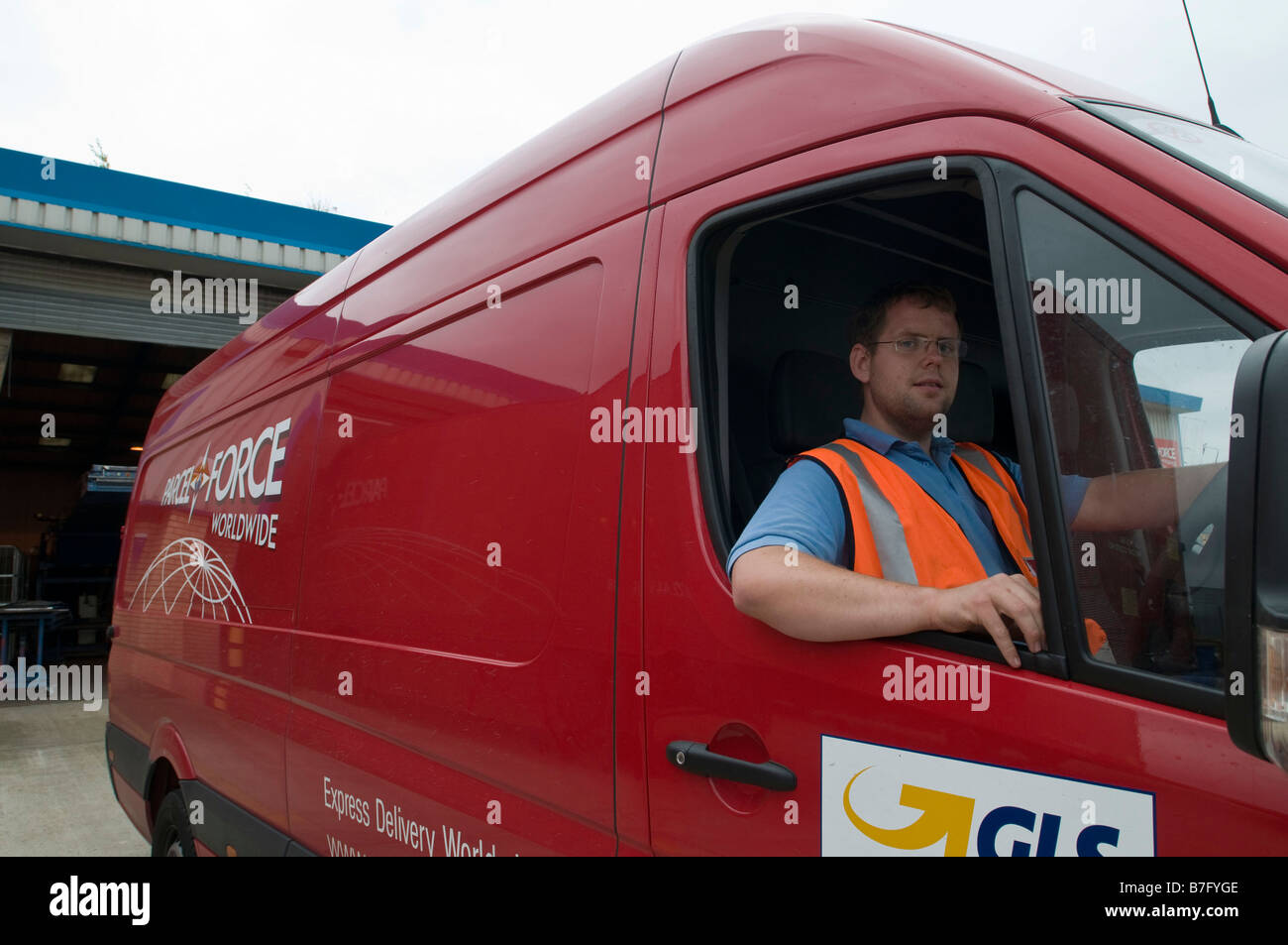 Parcel Force Mercedes Sprinter Delivery Van Stock Photo - Alamy