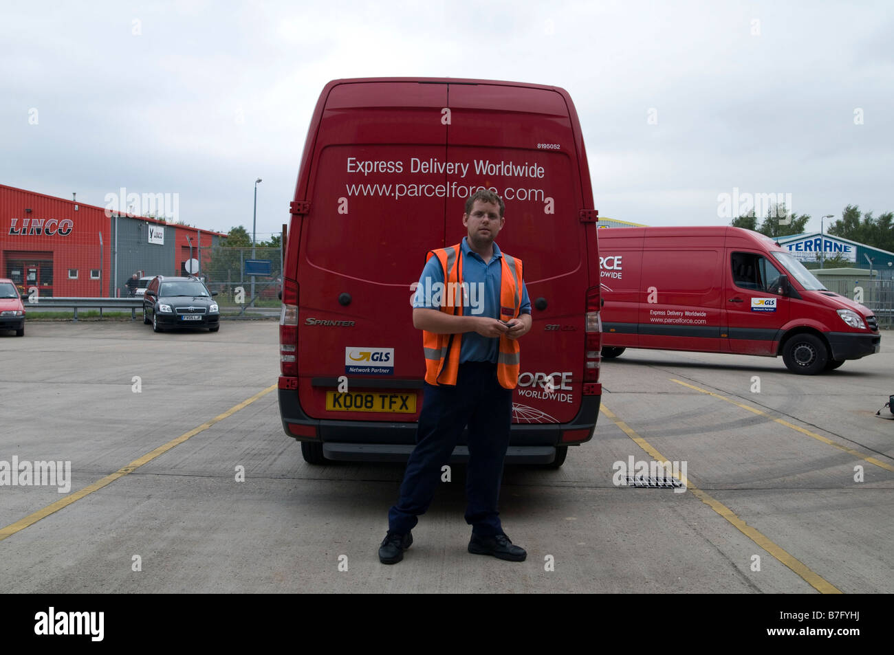 Parcel Force Mercedes Sprinter Delivery Van Stock Photo - Alamy
