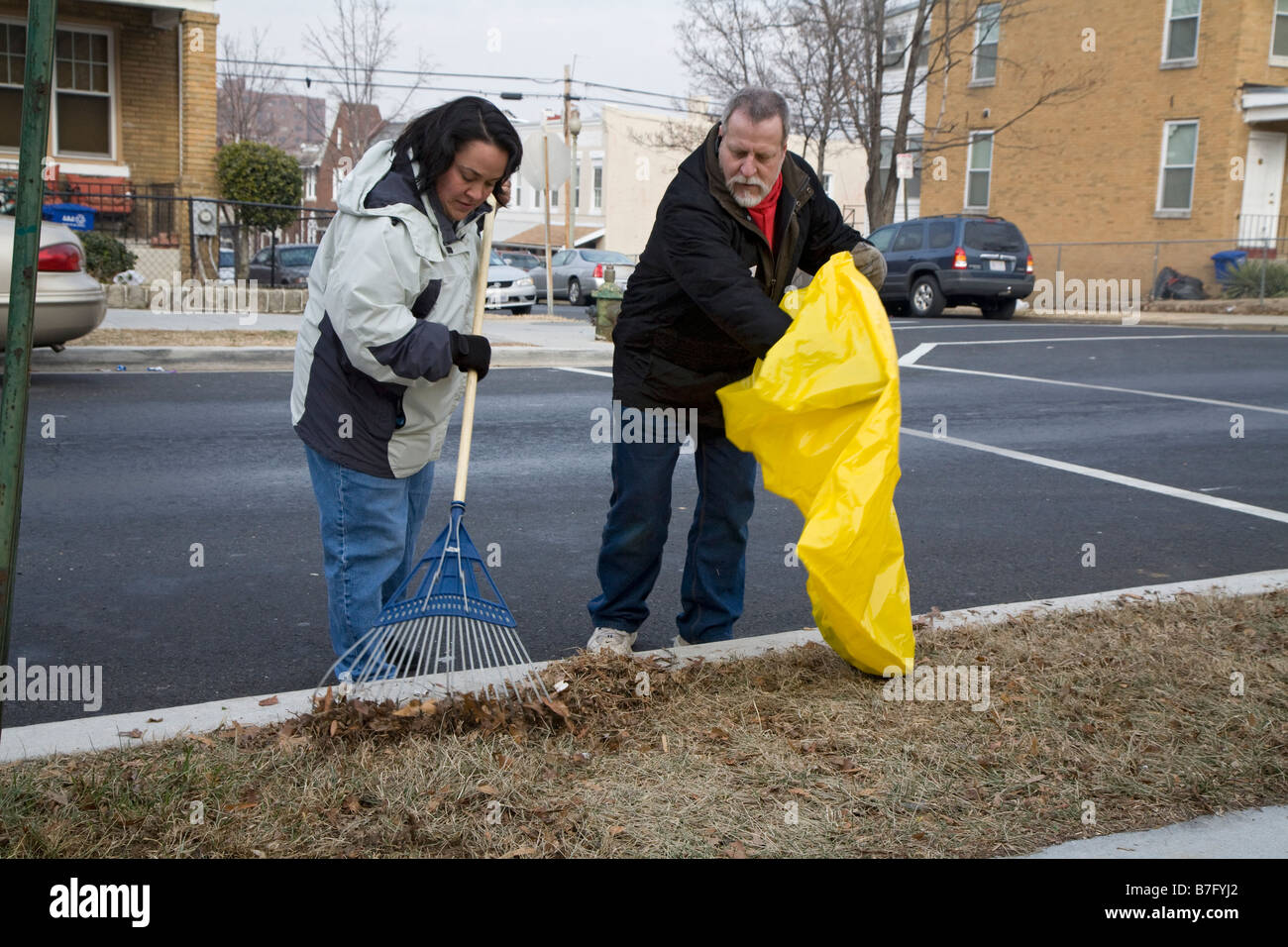 Volunteers Clean Up Neighborhood Stock Photo - Alamy