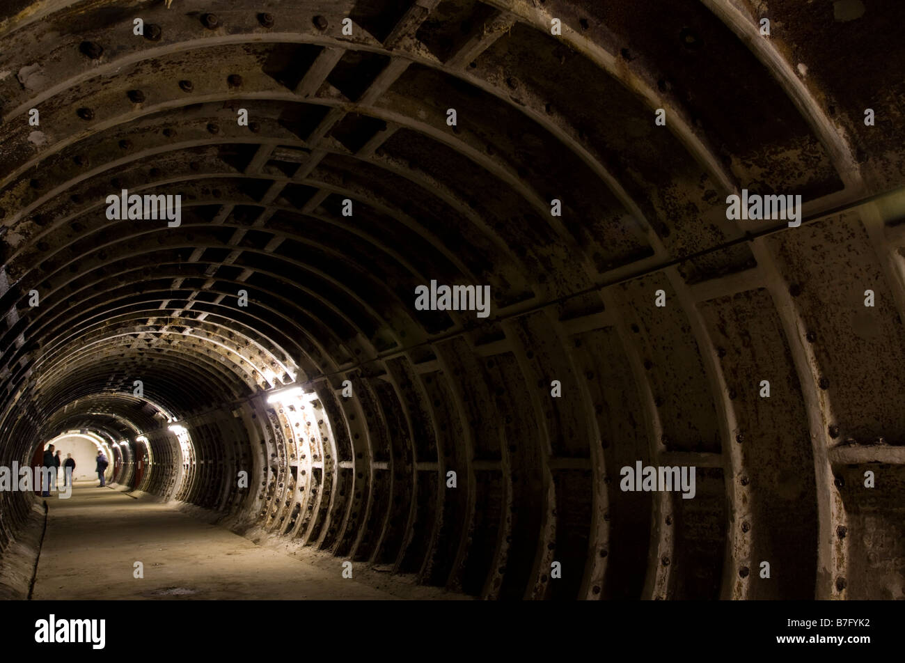 Clapham North Deep-Level WW2 air raid shelter Stock Photo - Alamy