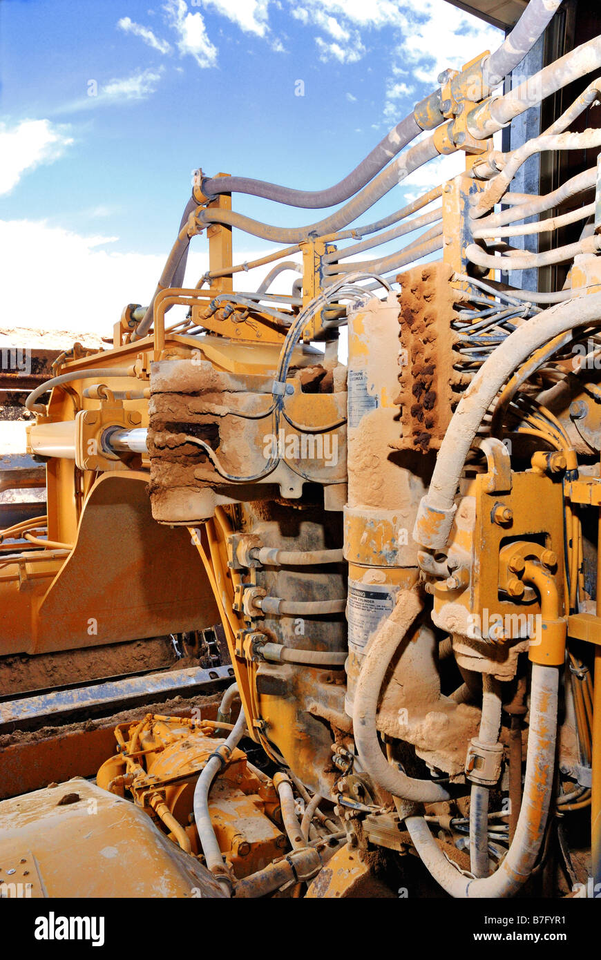 Dusty Dirty Earthmoving Machinery Stock Photo - Alamy