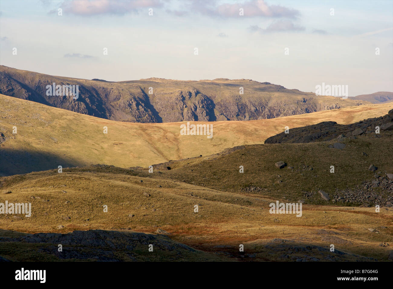 Green Gable from Seathwaite Fell Styhead Tarn Borrowdale Lake District ...