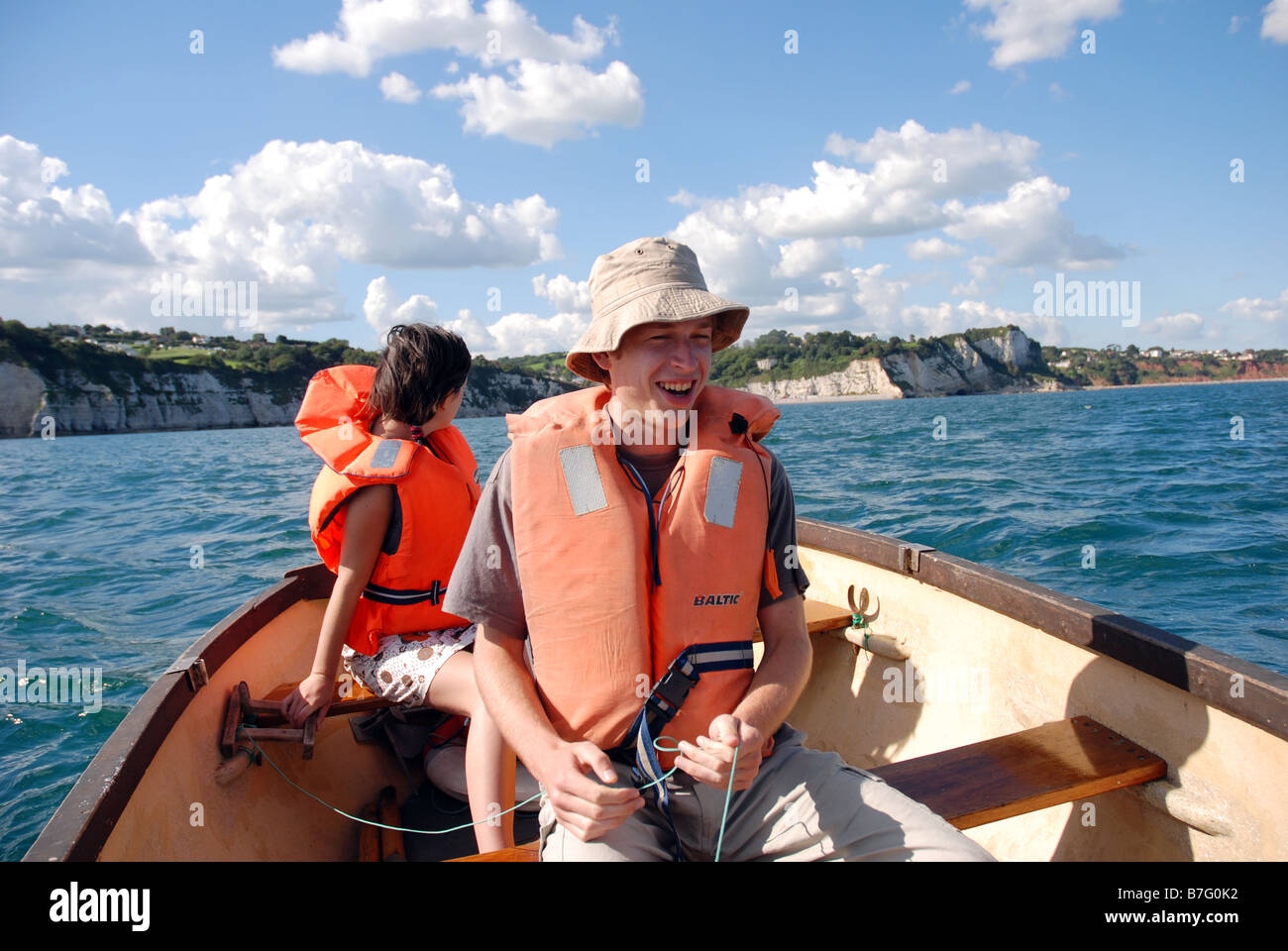 Fishing off the south devon coast Stock Photo - Alamy