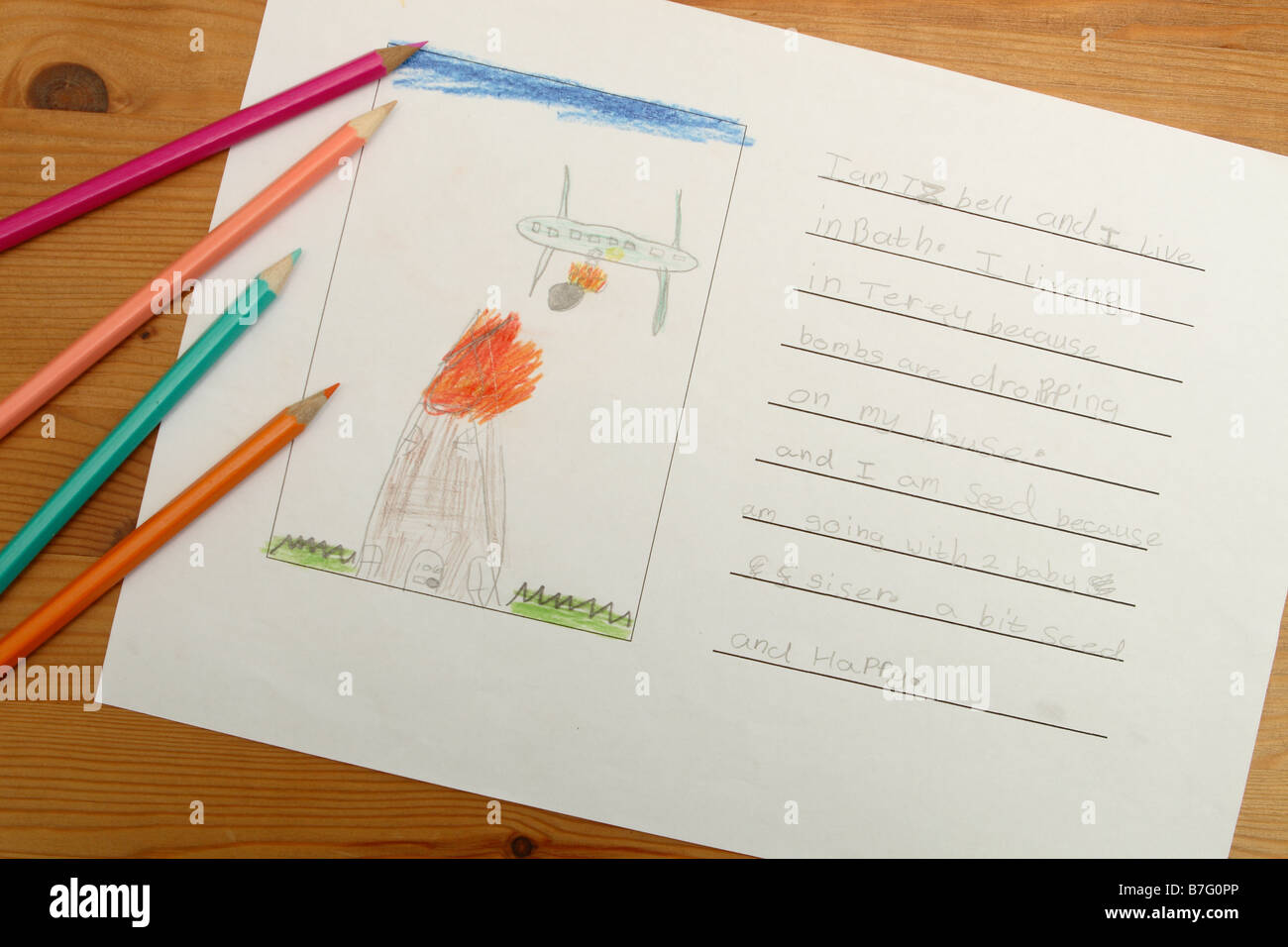 Child war drawing hi-res stock photography and images - Alamy