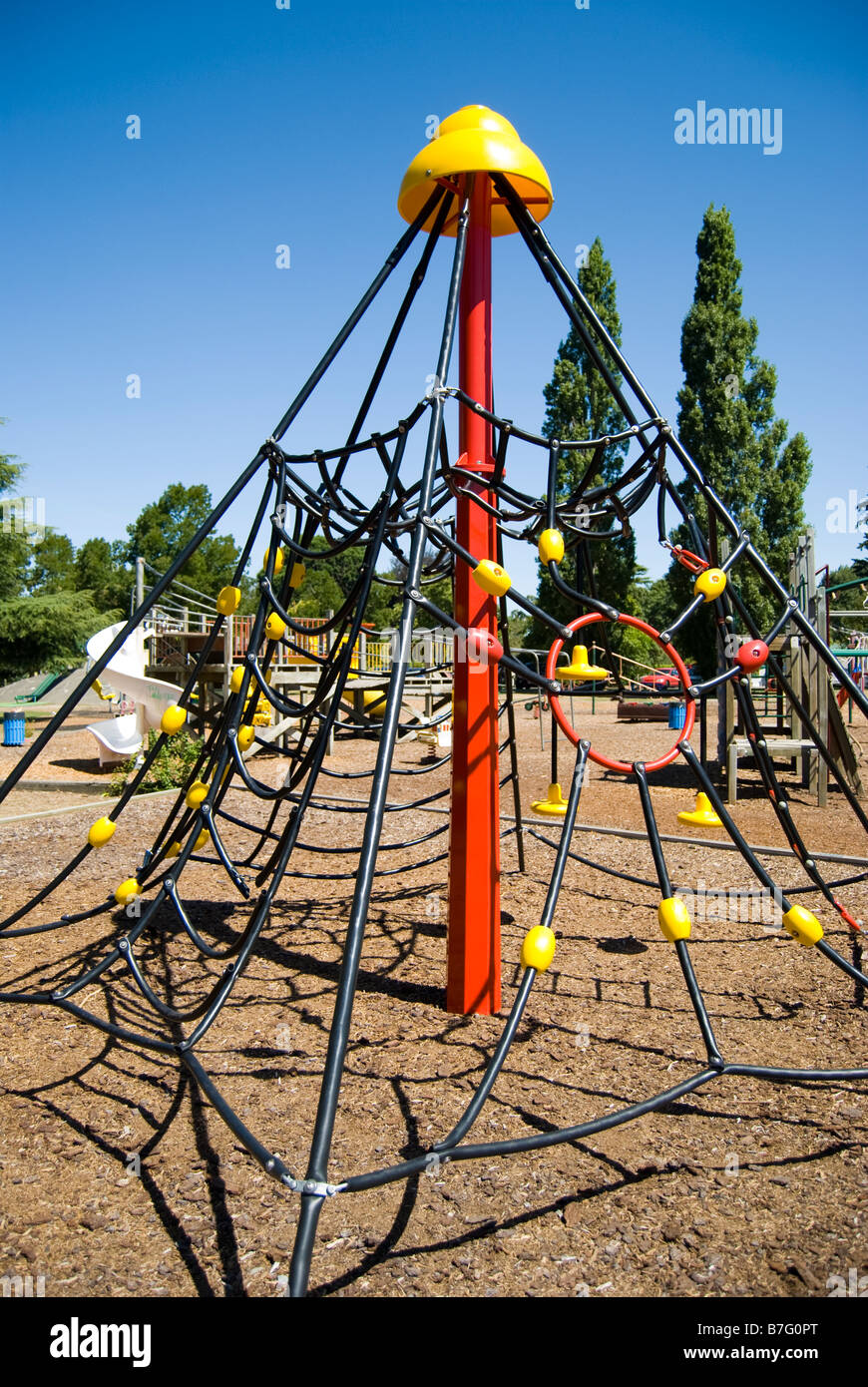 Climbing frame in children's playground, Ashburton Domain & Gardens ...
