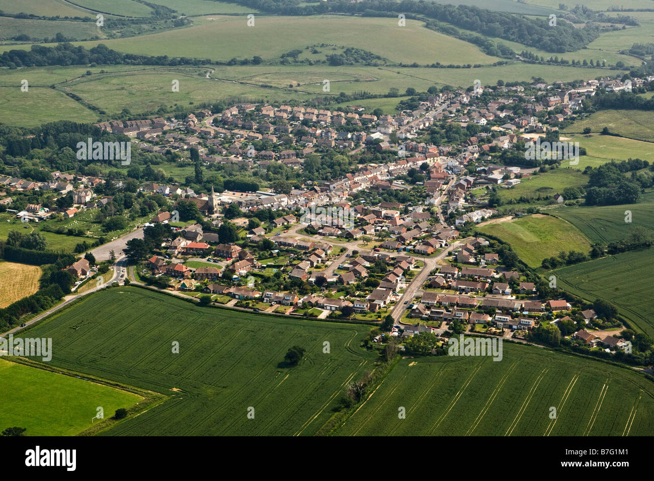 Brading from the air, Isle of Wight Stock Photo - Alamy