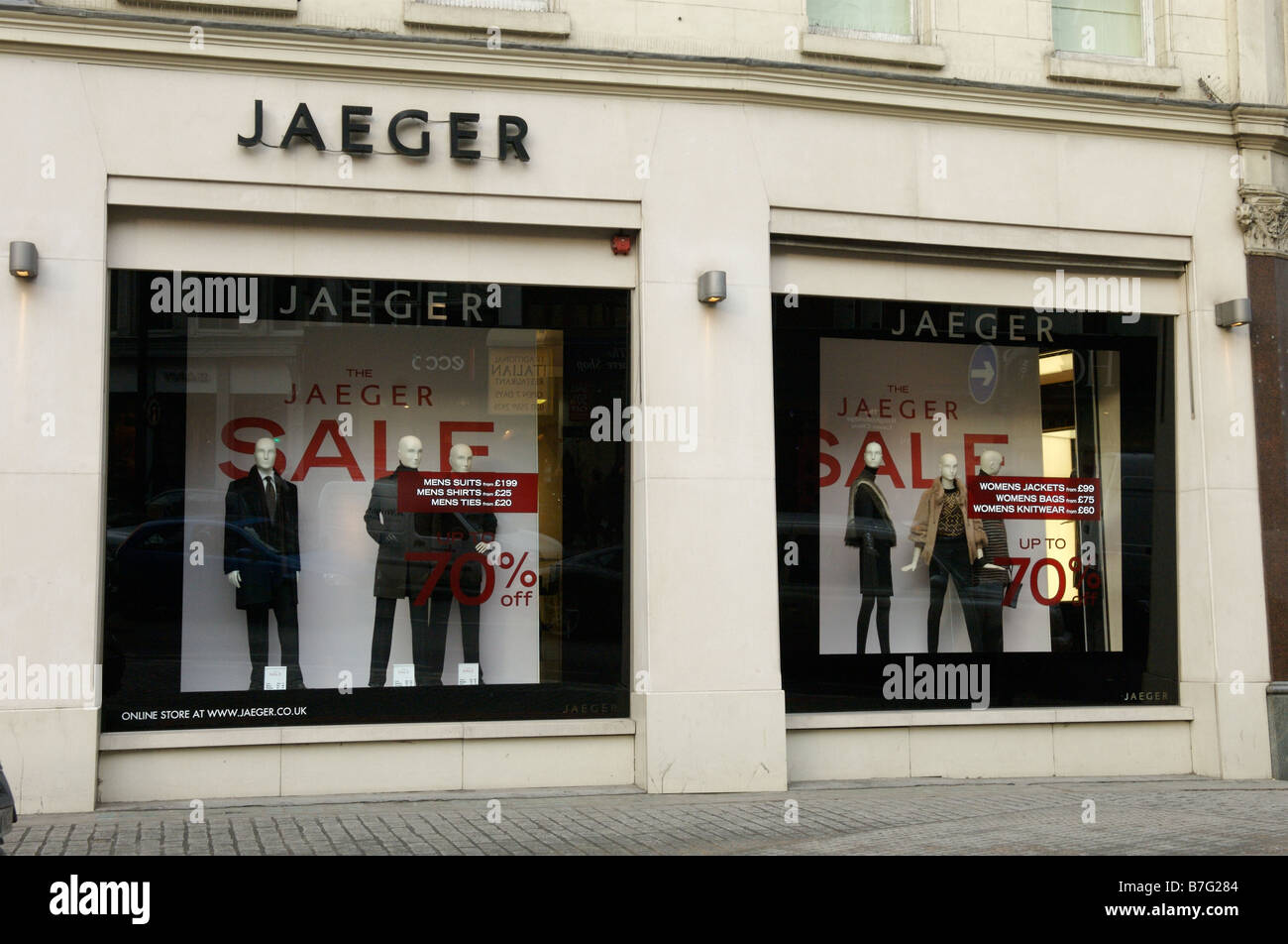 A Jaeger show window, Knightsbrige, London Stock Photo - Alamy