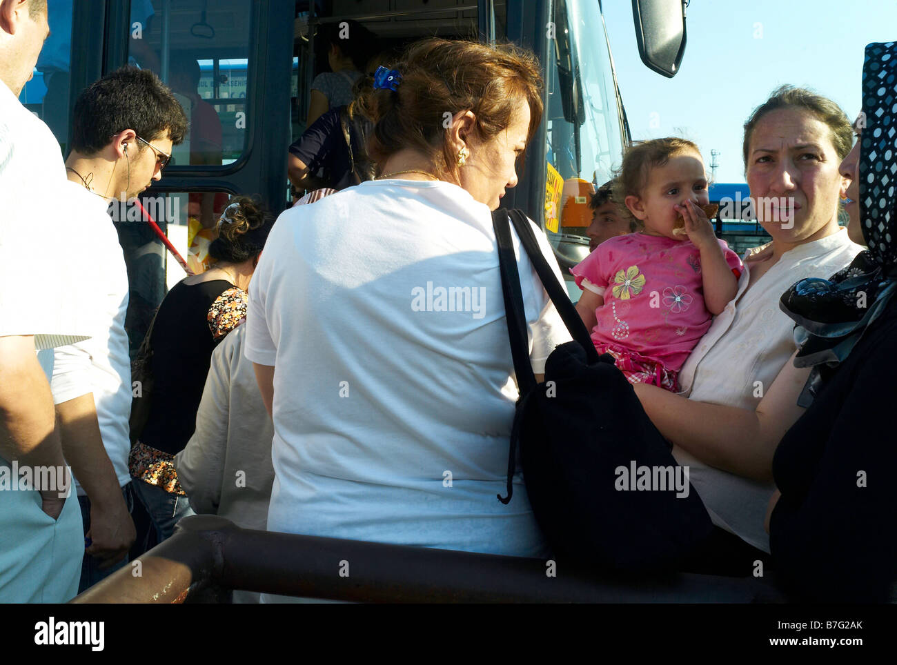 Turkish women in the central bus station in Istanbul Turkey Stock Photo ...