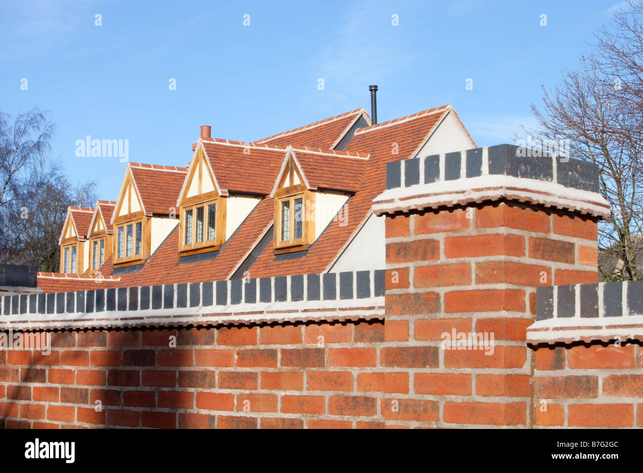 A new build house with surroundsing brick wall in Quorn near ...