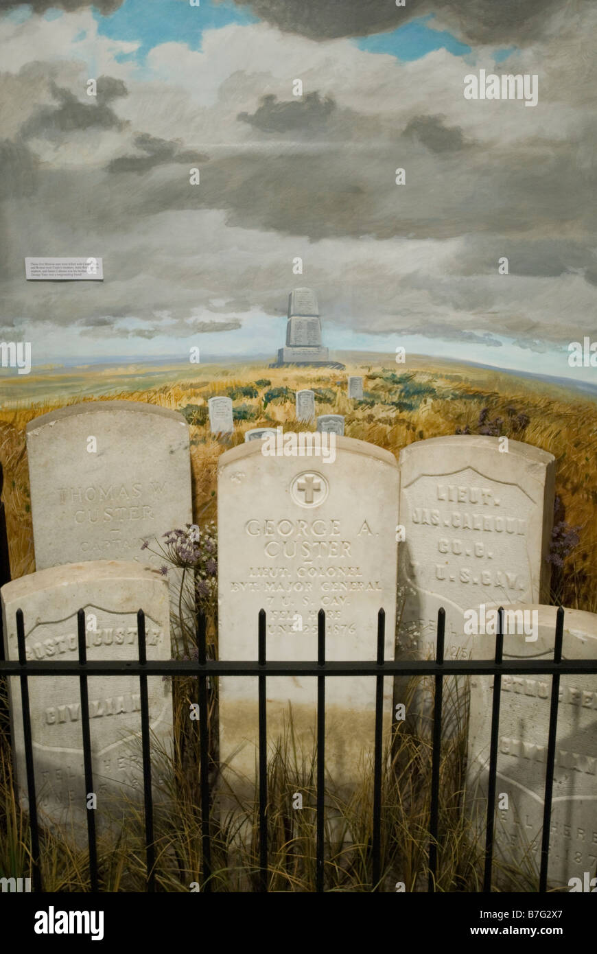 Custer tombstone on display at the Monroe County Historical Museum ...