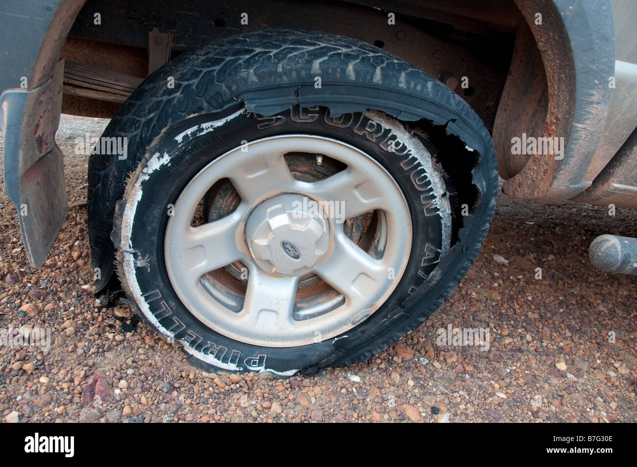 Tire blowout hi-res stock photography and images - Alamy