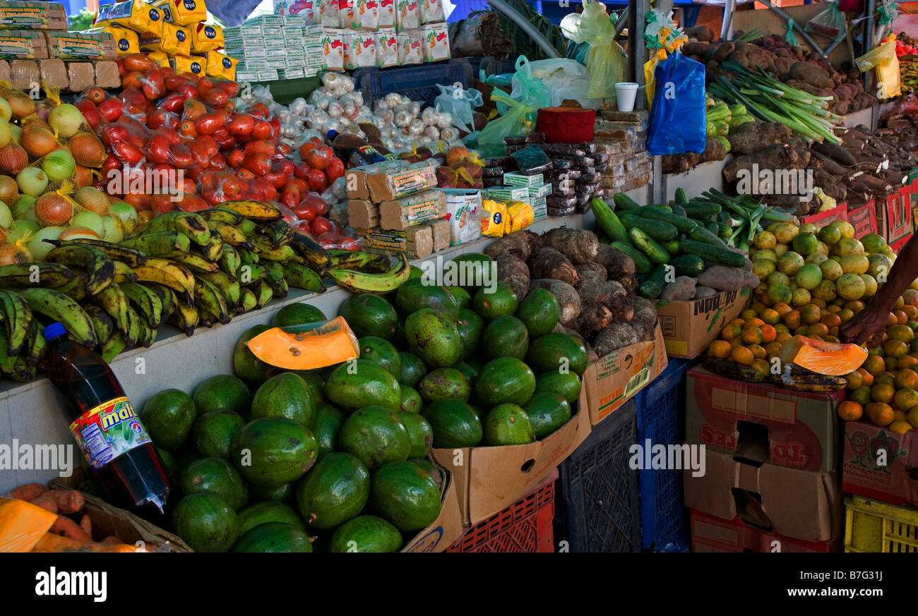 Market stall, Willemstad, Curacao Stock Photo - Alamy