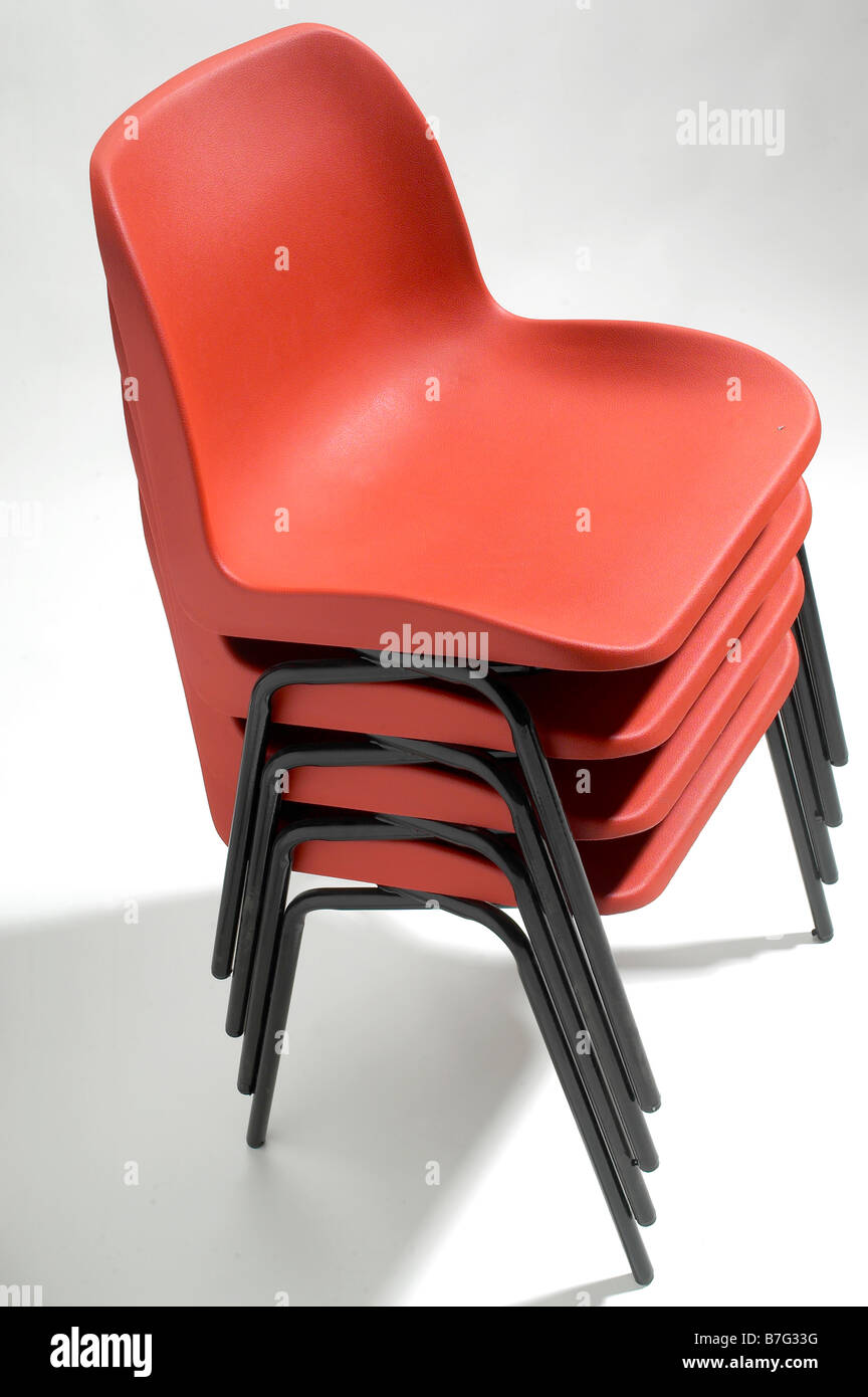 stack of plastic chairs Stock Photo - Alamy