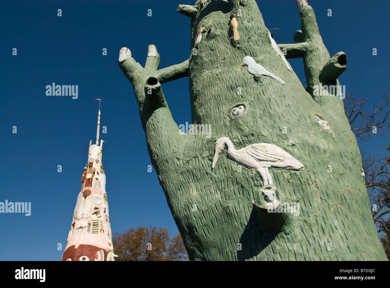 Ed Galloway's Totem Pole Park, Foyil, Oklahoma, USA Stock Photo - Alamy