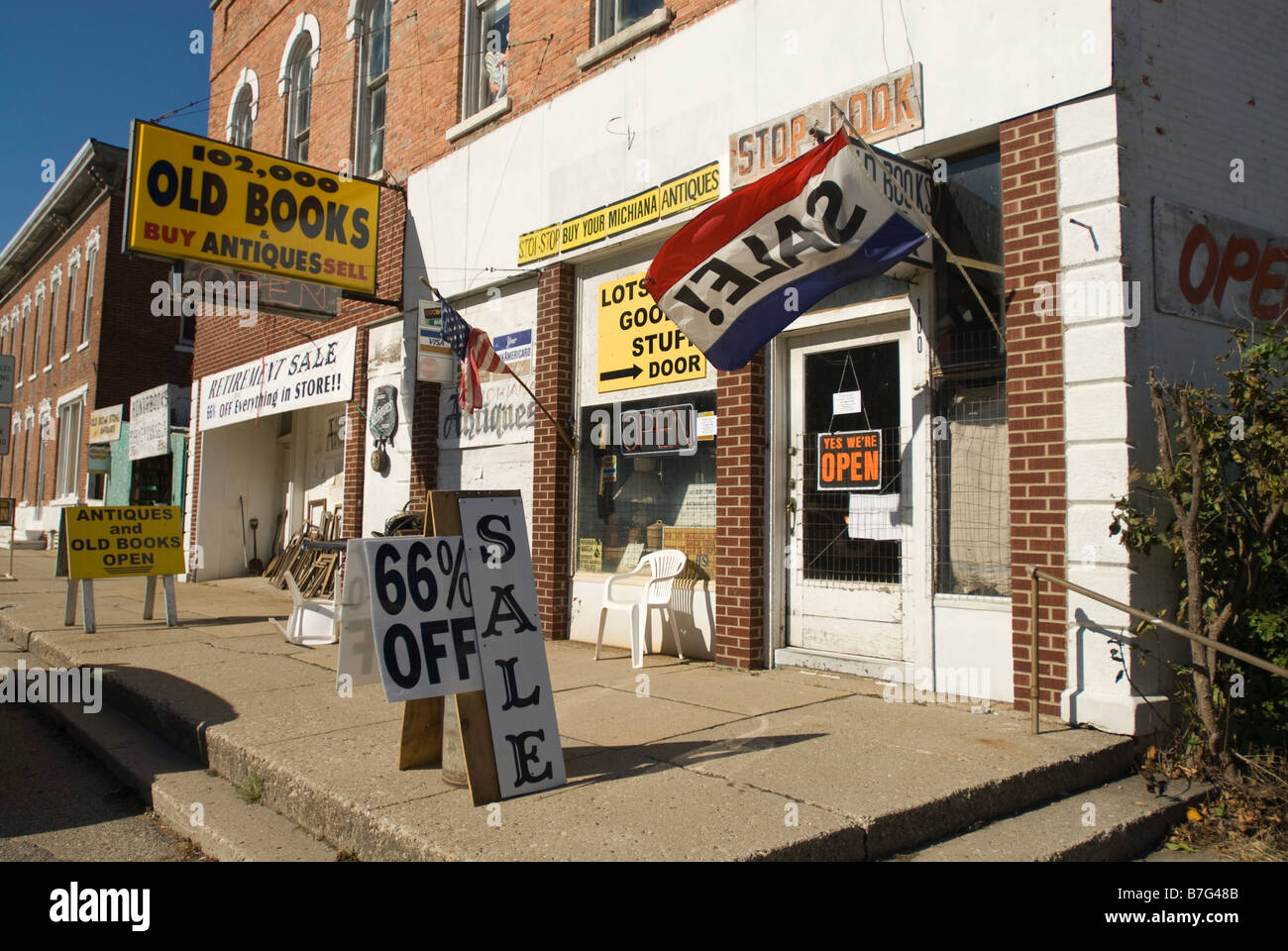 Michiana Antiques in Michigan, USA Stock Photo - Alamy