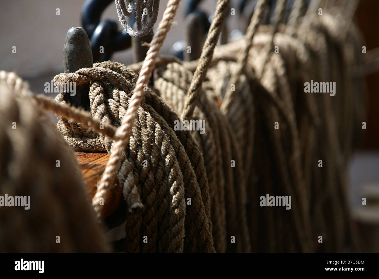 rigging of a sailing ship Stock Photo - Alamy