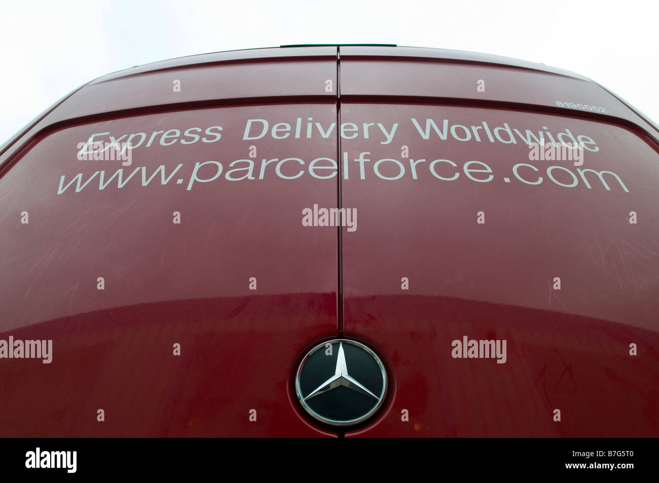 Parcel Force Mercedes Sprinter Delivery Van Stock Photo - Alamy