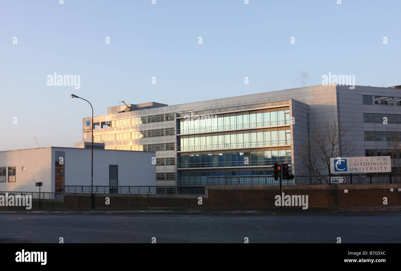 exterior of Caledonian University Glasgow Scotland December 2008 Stock ...