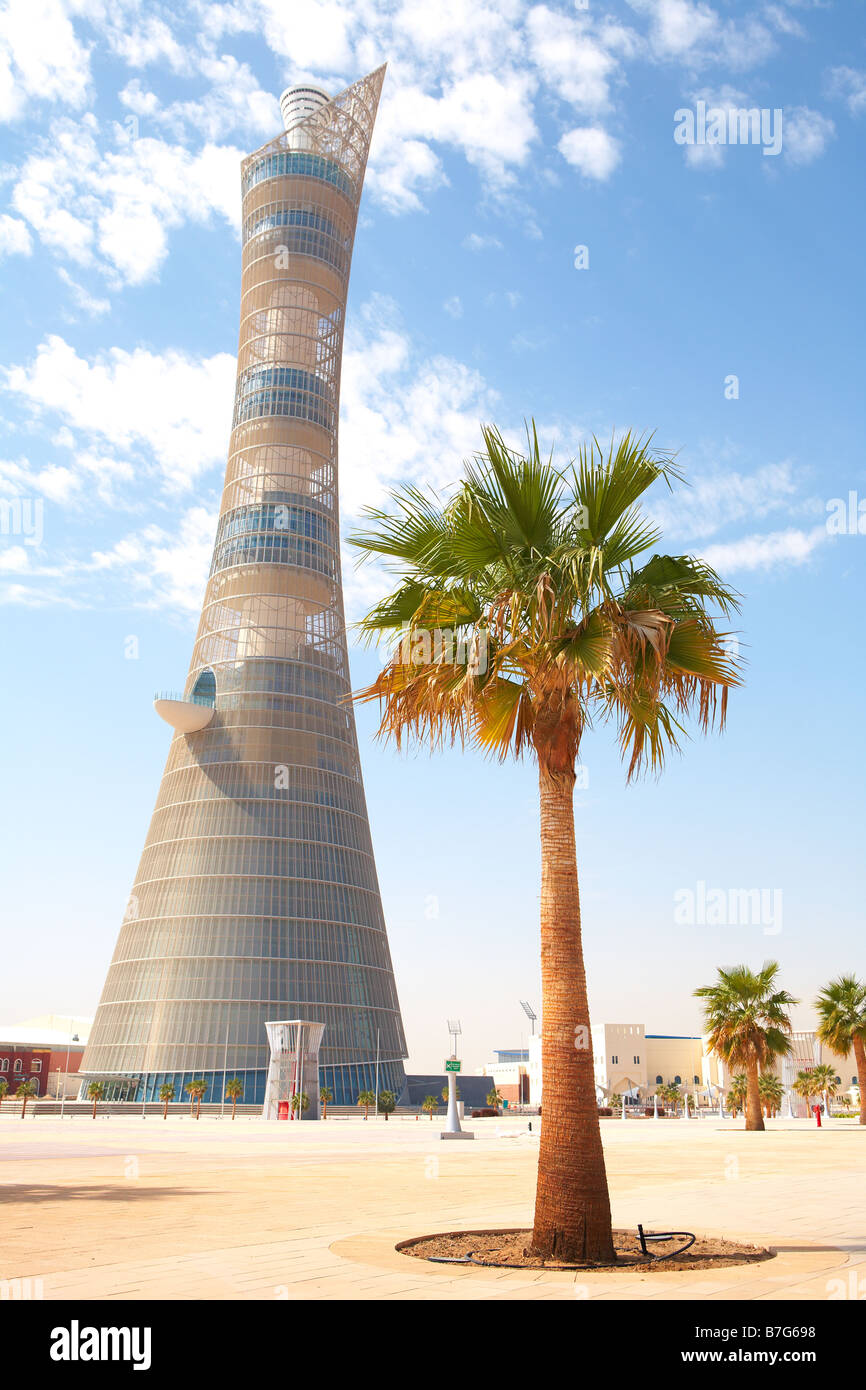 Outside Khalifa sports stadium in Doha Qatar Middle East Stock Photo ...