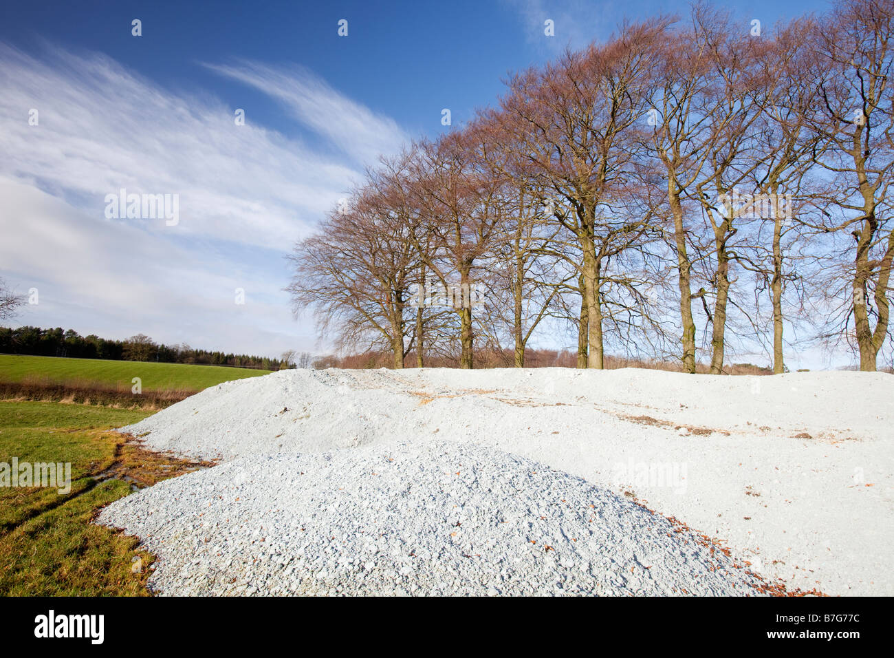 Sewage sludge ready for spreading on a farmers field as a fertilizer in ...