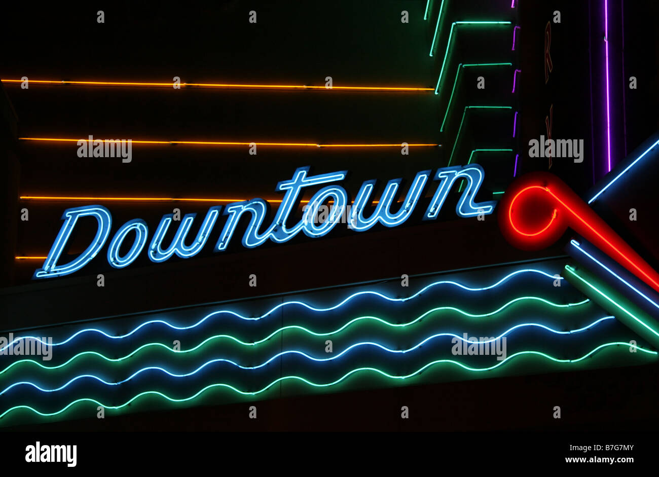 Movie theatre neon sign hi-res stock photography and images - Alamy