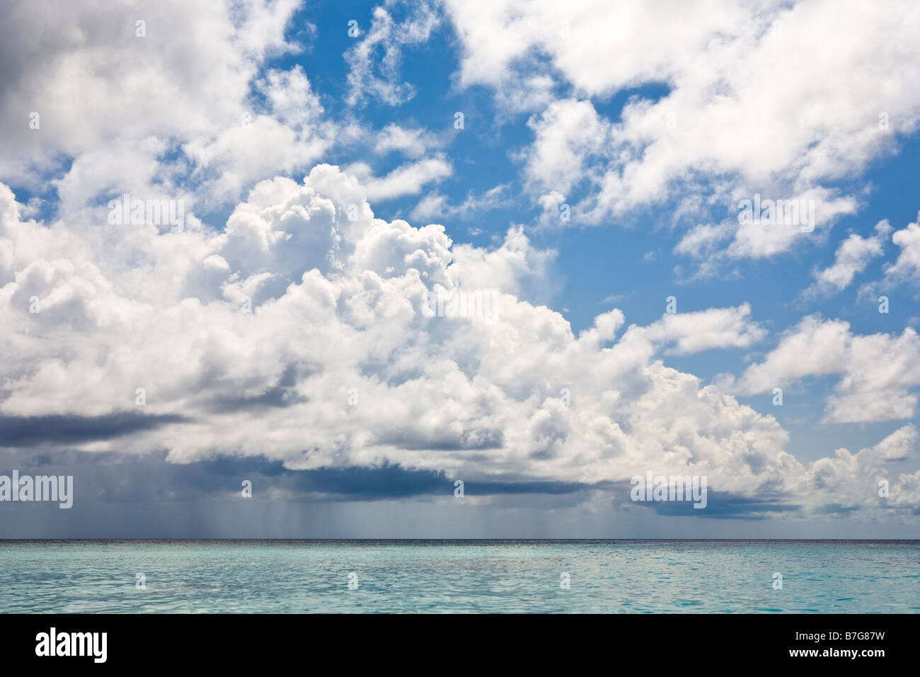 Cloud formation over the Indian Ocean as viewed from an island in The ...