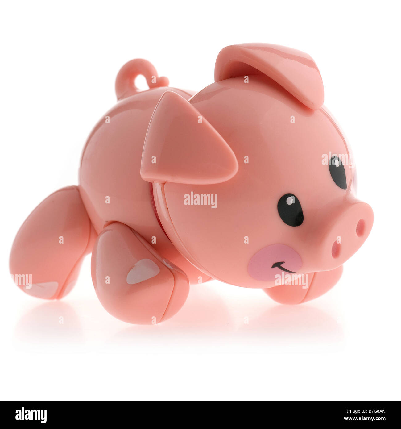 Pig Toy model of a pig it is isolated on a white background Stock Photo ...