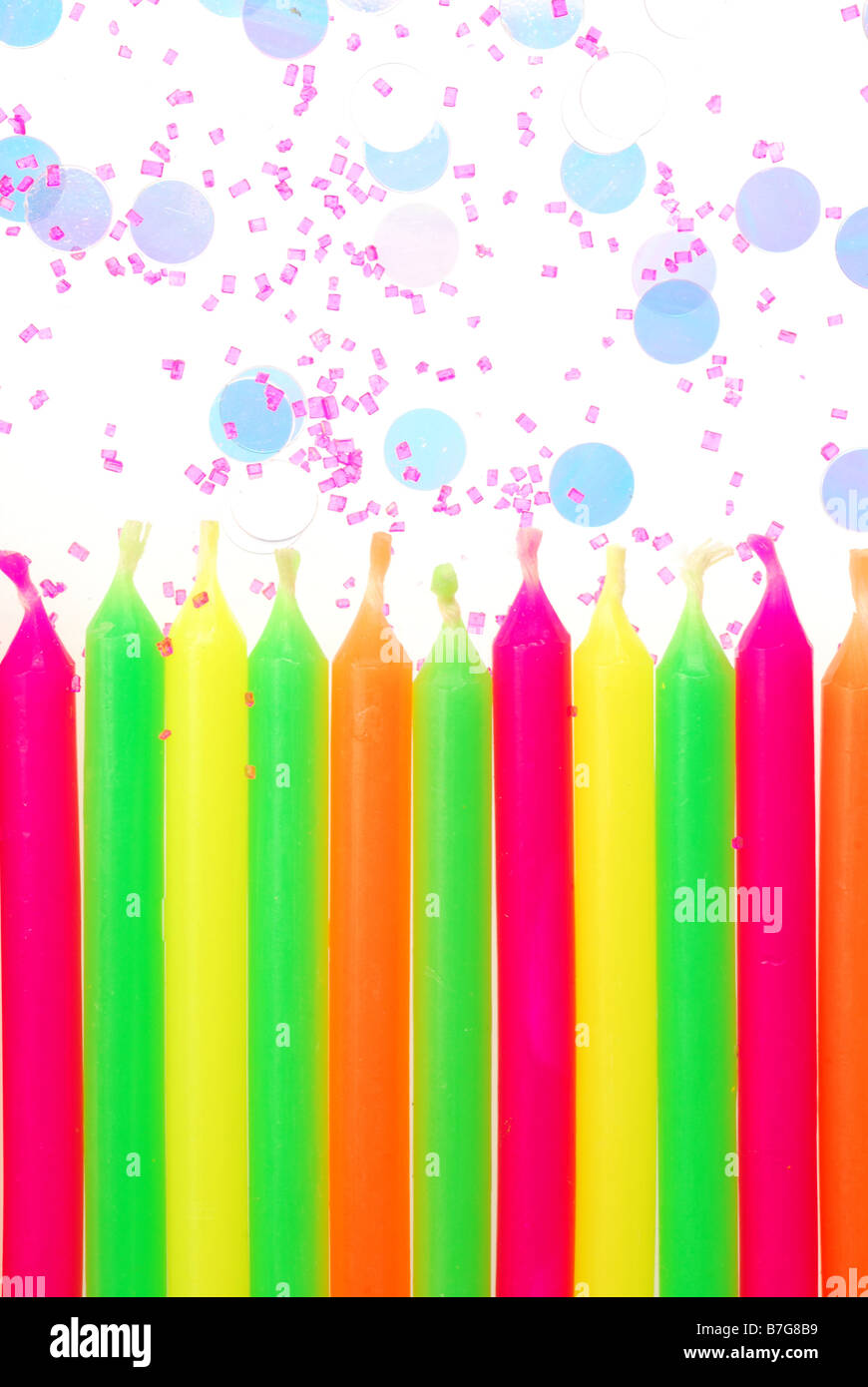 Happy birthday candles unlit hi-res stock photography and images - Alamy