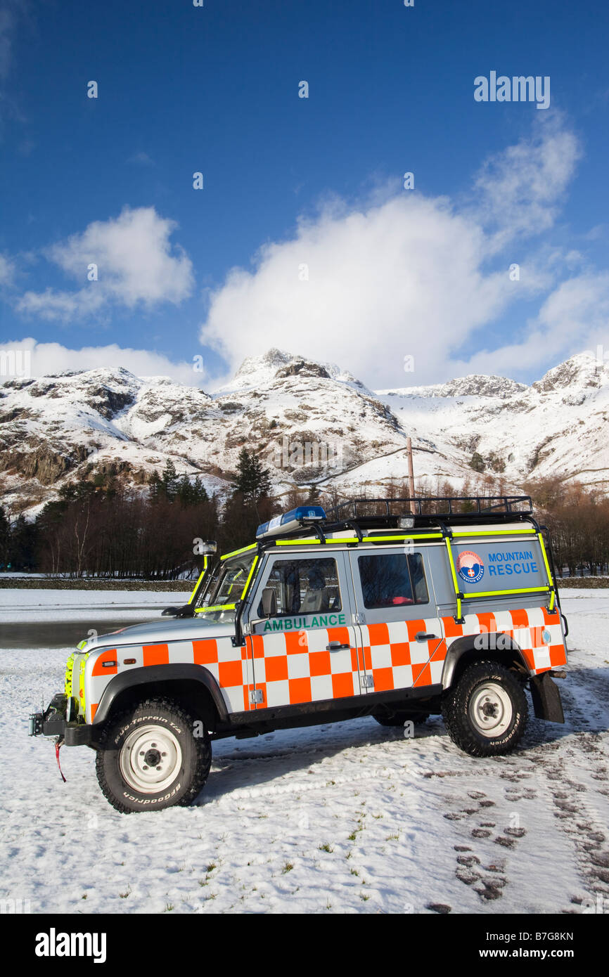 A landrover belonging to the Langdale Ambleside Mountain Rescue Team in ...