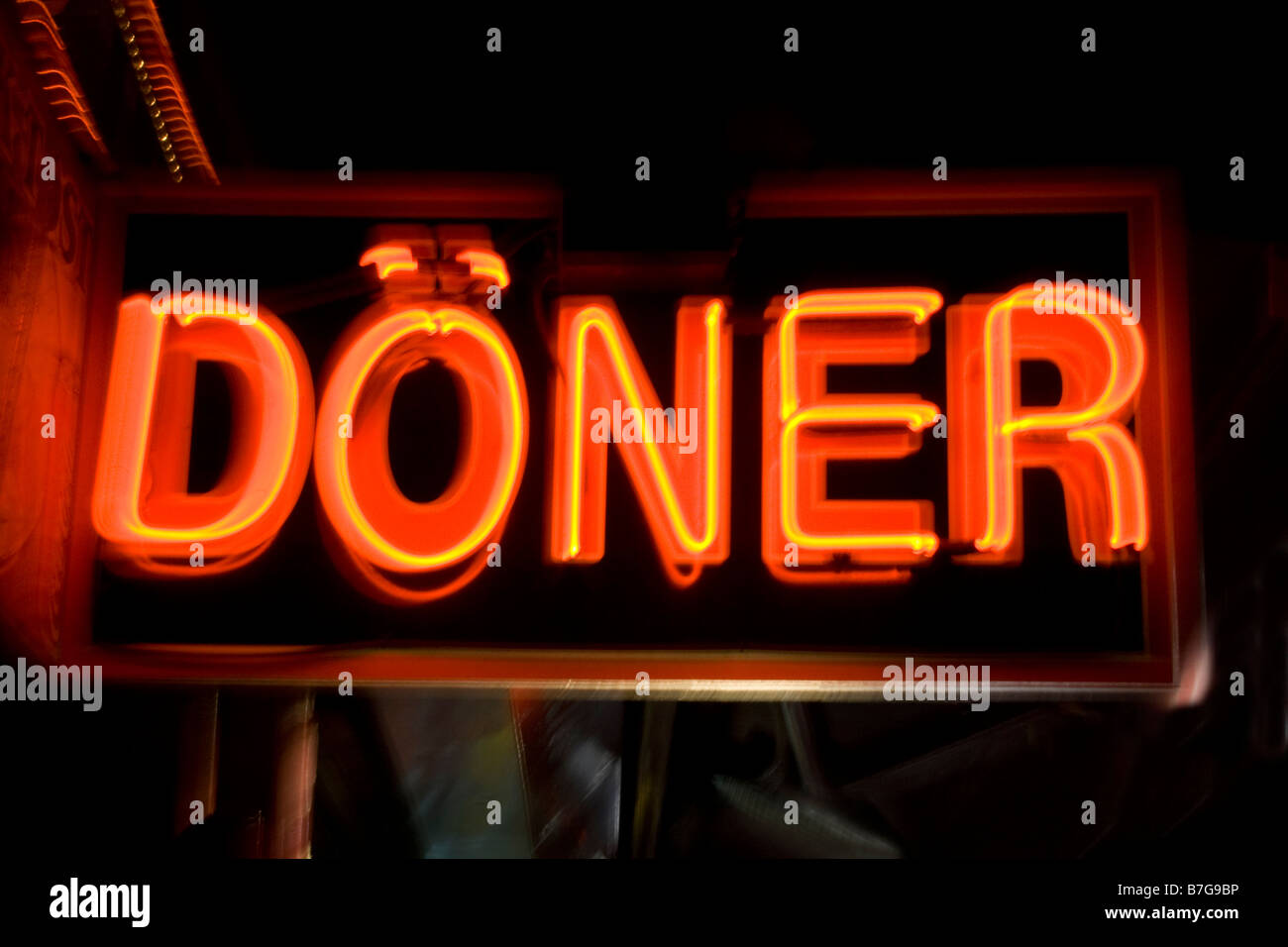 Doner Kebab Shop Sign Stock Photo - Alamy