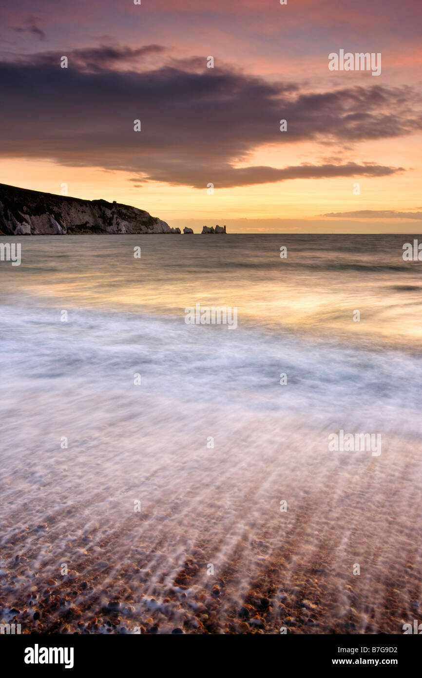 The needles isle of wight sunset hi-res stock photography and images ...