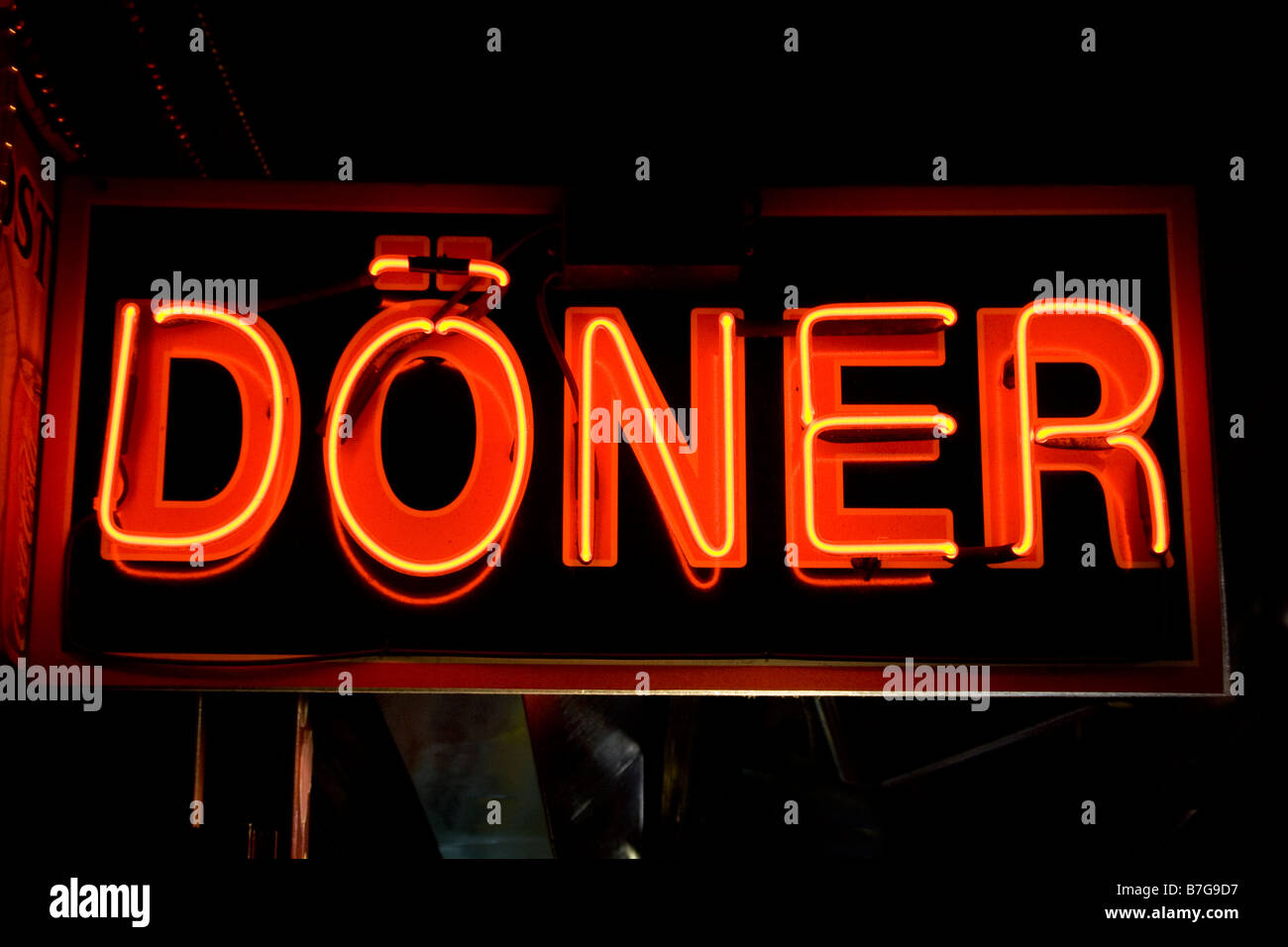 Doner Kebab Shop Sign Stock Photo - Alamy