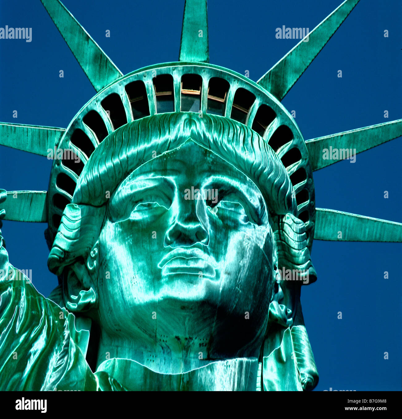 Statue of Liberty computer enhanced Stock Photo - Alamy